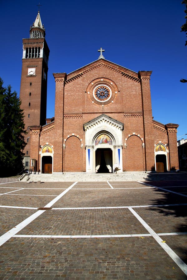 In the Castellanza Primo Old Church Closed Brick Tower Sid Stock Image ...