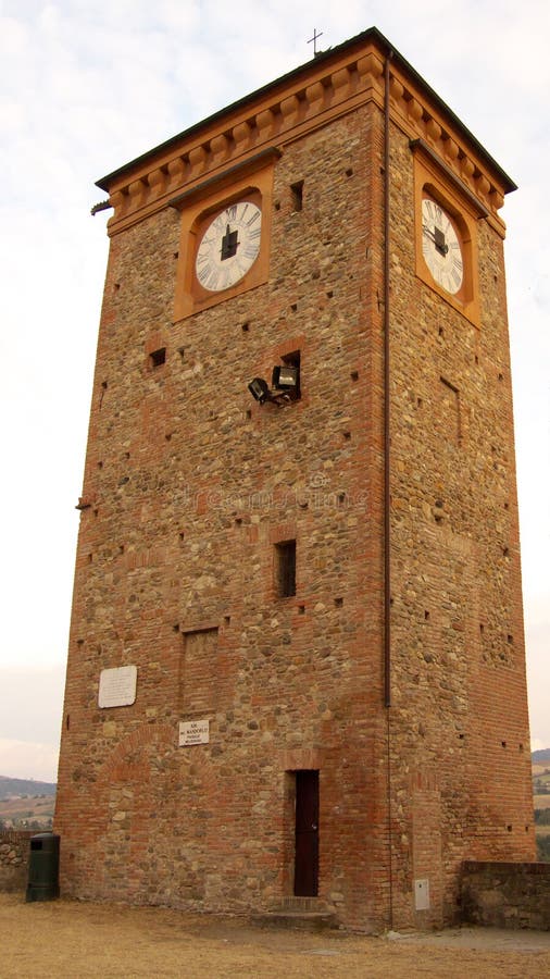 Castellarano s clock tower stock photo. Image of horse - 7357142