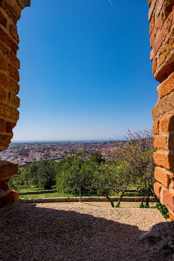 Castelldefels Castle in Barcelona, Catalonia, Spain Stock Image - Image ...