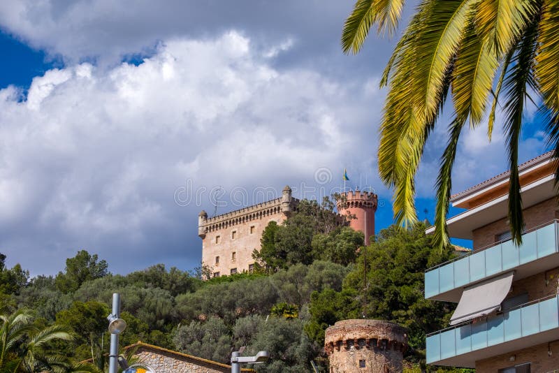 Castelldefels Castle in Barcelona, Spain Stock Image - Image of catalan ...