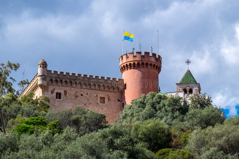 Castelldefels Castle in Barcelona, Spain Stock Photo - Image of catalan ...