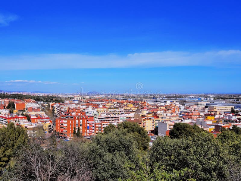 View of Castelldefels Beach in Castelldefels, Catalonia, Spain Stock ...