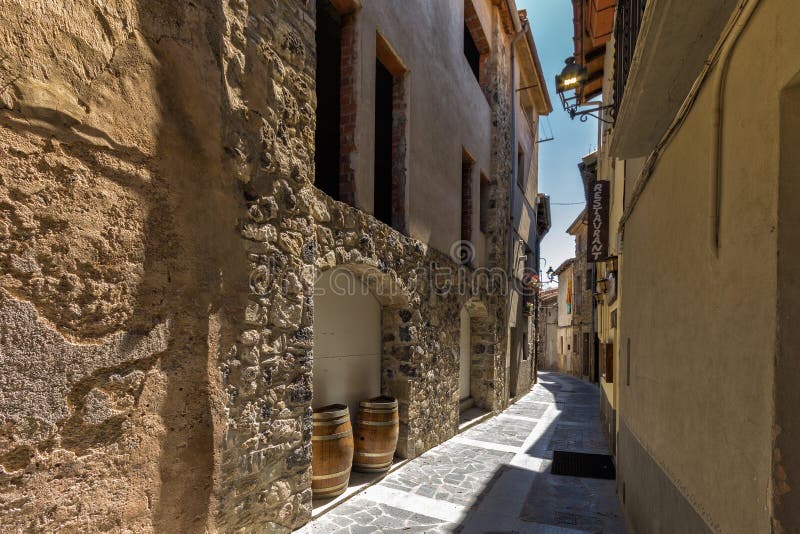 The Castellfollit De La Roca, Spain Stock Image - Image of medieval ...