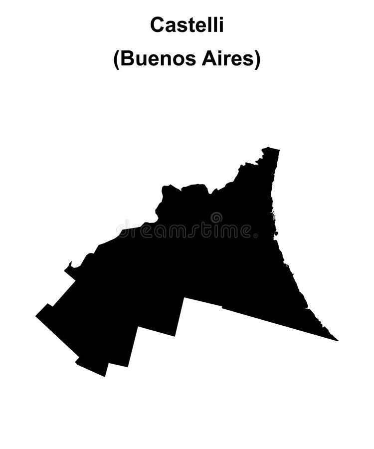 Castelli outline map stock vector. Illustration of isolated - 380428485