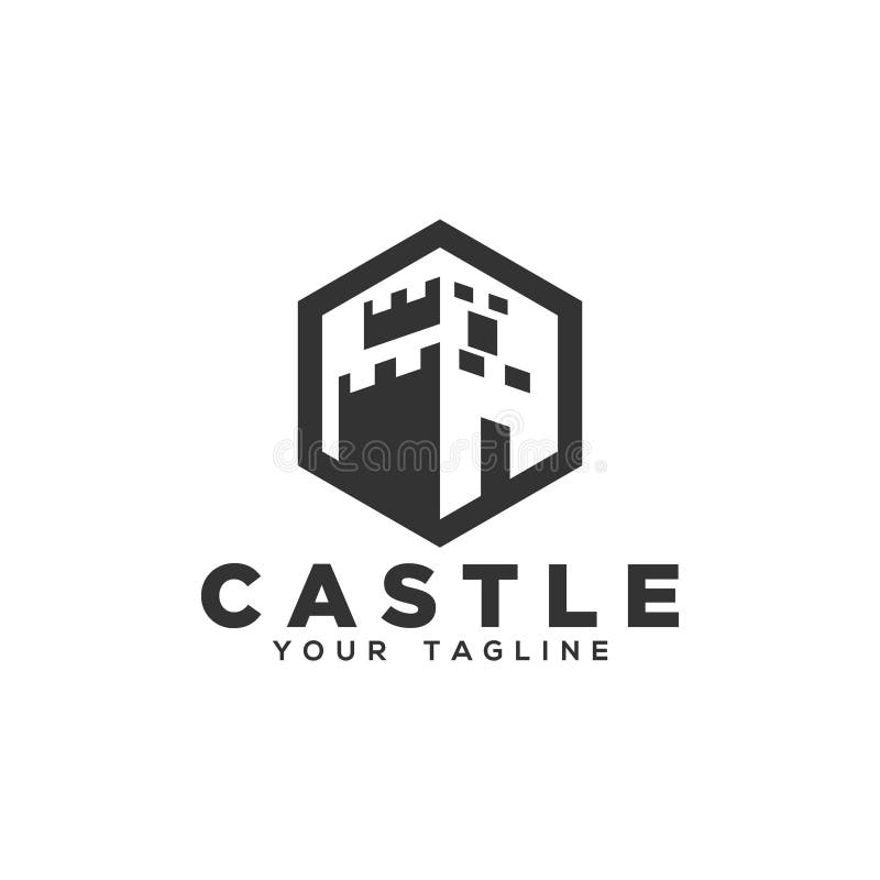 Castello Logo Vector Art Logo Template Ed Illustrazione Illustrazione ...