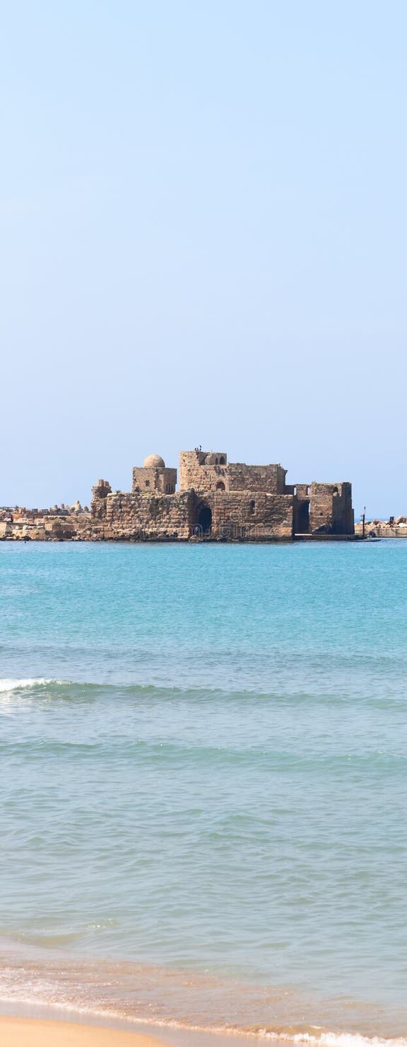 Castello Del Mare Di Sidon, Libano Fotografia Stock - Immagine di mare ...