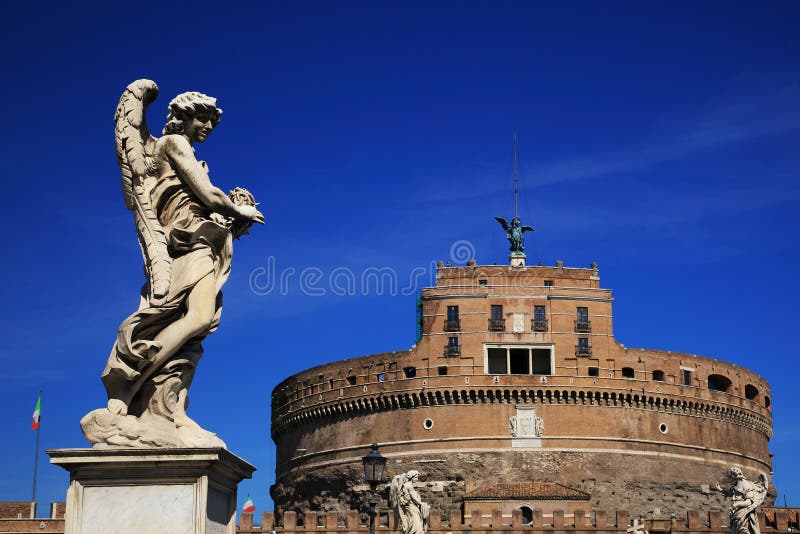 Castello di angelo del san fotografia stock. Immagine di antico - 30186680