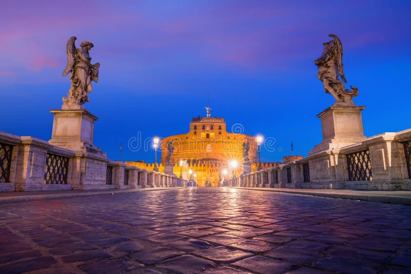 Castello Di Angelo Del San a Roma, Italia Fotografia Stock - Immagine ...