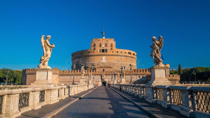 Castello Di Angelo Del San a Roma, Italia Immagine Stock - Immagine di ...
