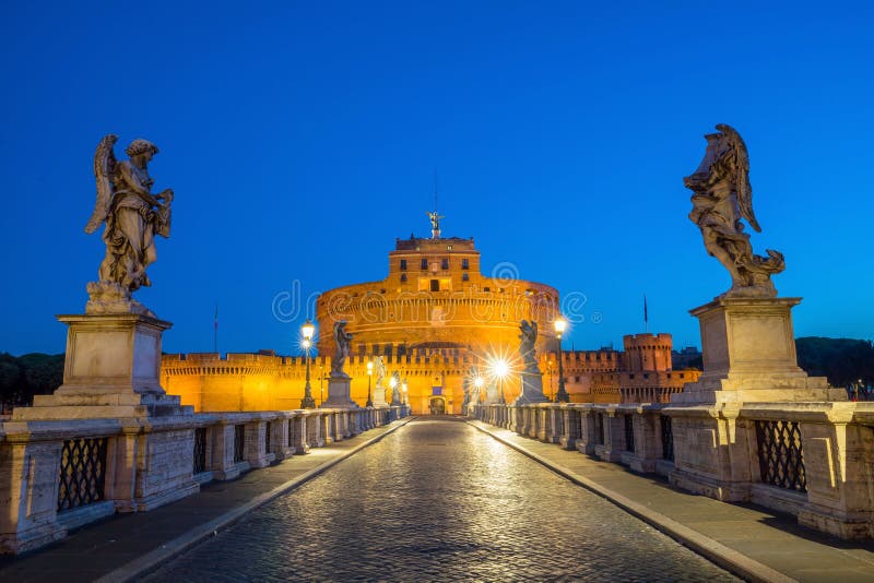 Castello Di Angelo Del San a Roma, Italia Fotografia Stock - Immagine ...
