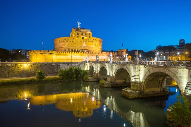 Castello Di Angelo Del San a Roma, Italia Fotografia Stock - Immagine ...
