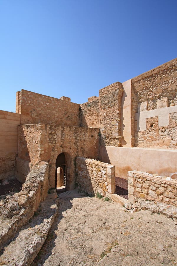 Castello Di Biar, Alicante, Spagna. Fotografia Stock - Immagine di ...