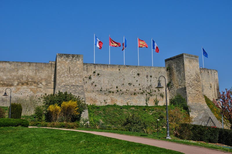 Castello Di Caen in Normandie Immagine Stock - Immagine di europa ...
