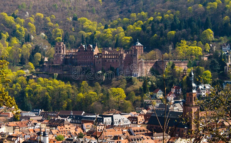Castello Di Heidelberg in Primavera Fotografia Stock Editoriale ...