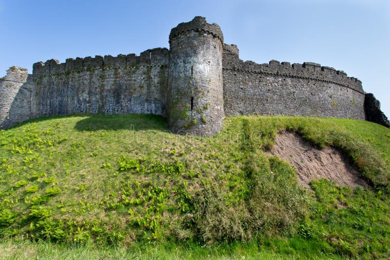 Castello Oxwich Di Lingua Gallese Gower Peninsula South Wales Regno ...