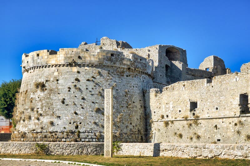 Castello Di Monte Sant Angelo Stock Image - Image of exterior, complex ...