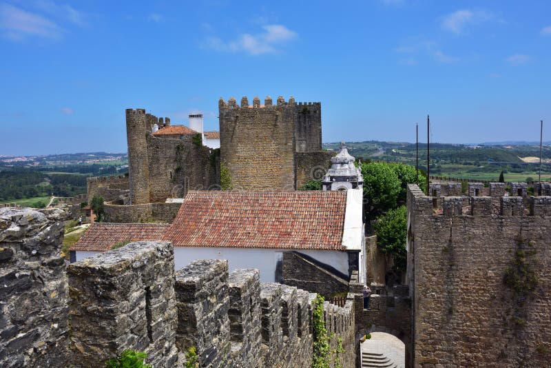 Castello Di Obidos Nel Portogallo Immagine Stock - Immagine di campagna ...