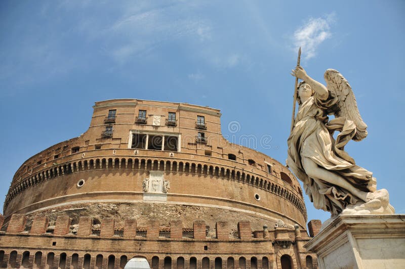 Castello Di Sant'Angelo, Roma-Italia Fotografia Stock - Immagine di ...