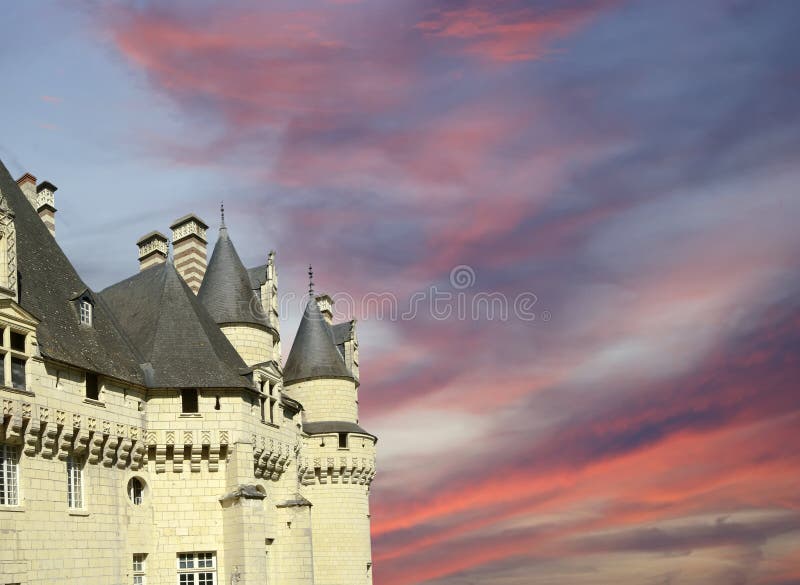 Castello Di Usse, Loire Valley, Francia Fotografia Stock - Immagine di ...
