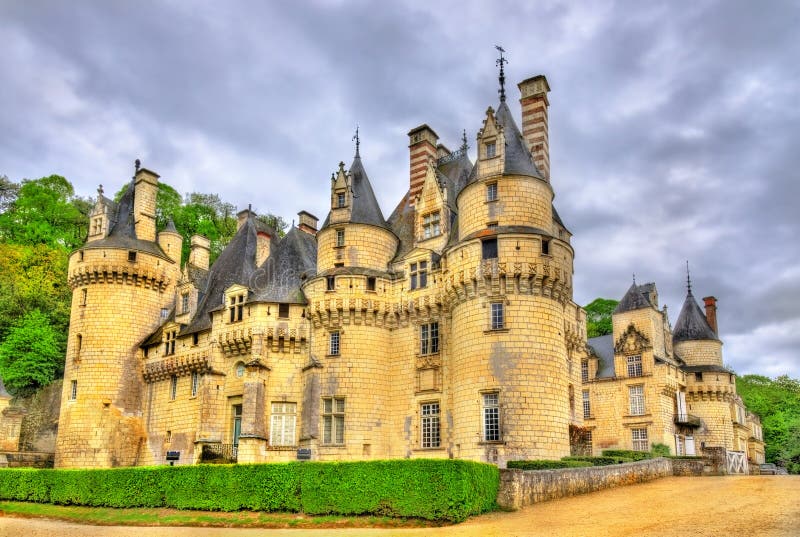 Castello Di Usse Nel Loire Valley, Francia Immagine Stock - Immagine di ...