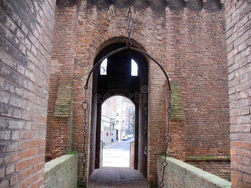 The Castello Estense, Castello Estense, St. Michael`s Castle Stock ...