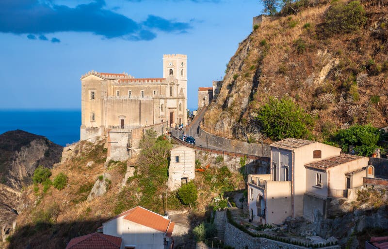 Castello Normanno in Forza D Agro. Sicily Stock Image - Image of ...