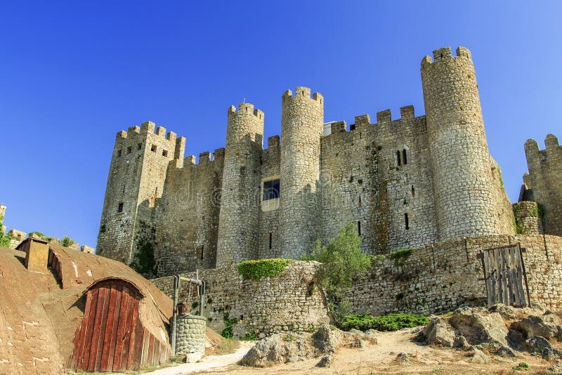Castello in Obidos, Portogallo Immagine Stock - Immagine di storia ...