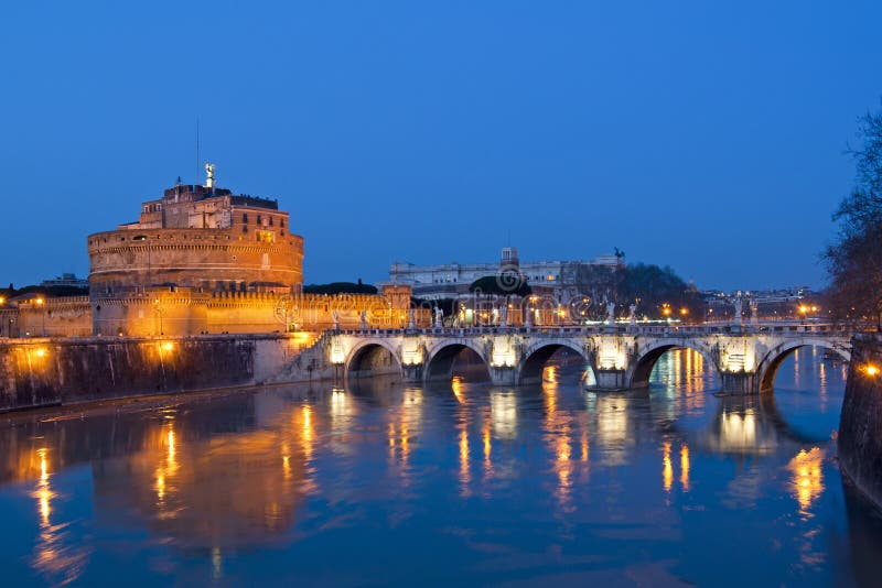 Castello Roma Della St Angelo Immagine Stock - Immagine di architettura ...