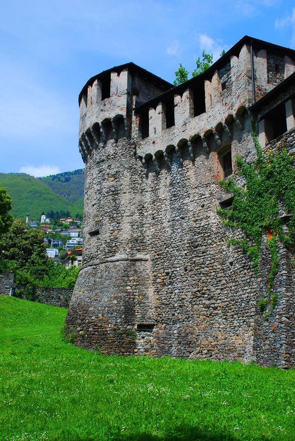 Visconteo Castle At Locarno Stock Image - Image of switzerland, ticino ...