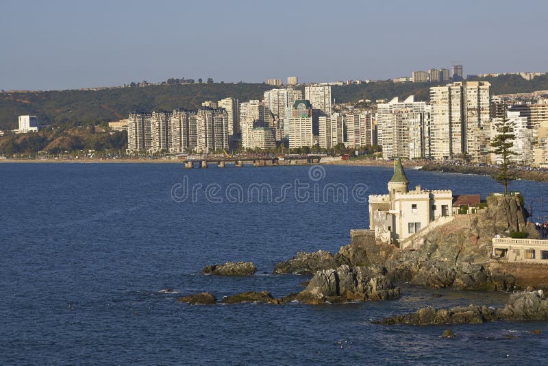 Castello Wulff in Vina Del Mar, Cile Immagine Stock - Immagine di ...