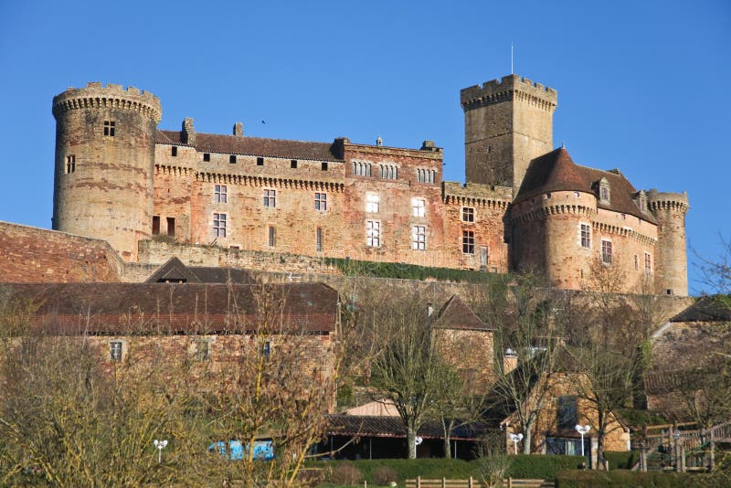 Castelnau Castle in Dordogne France Stock Photo - Image of buildings ...