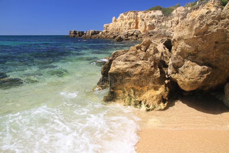 Castelo beach shore break stock image. Image of sand - 28094259