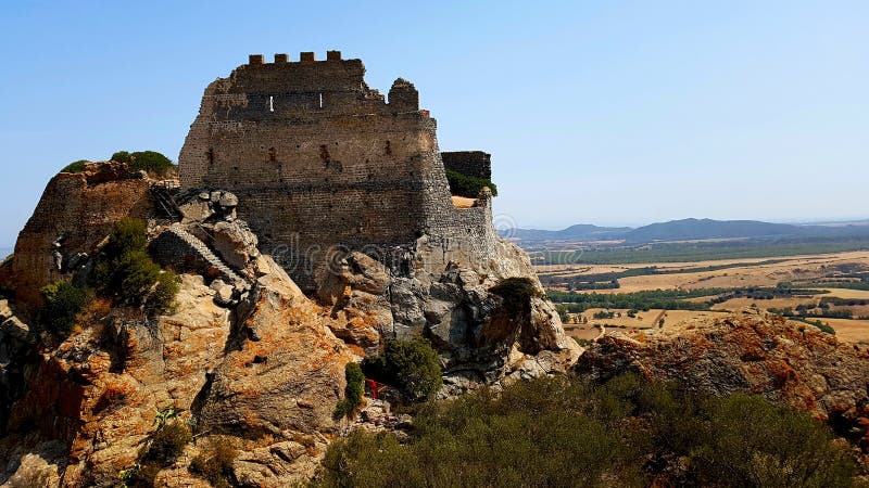 Castelo De Acquafredda No Siliqua Sardinia Italy Foto de Stock - Imagem ...