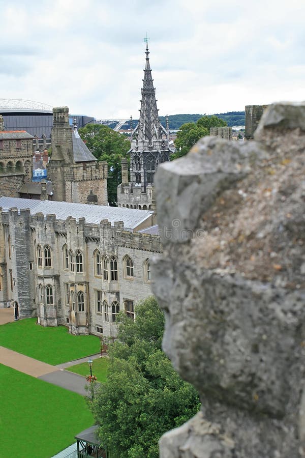 Castelo De Cardiff (Wales) De Acima Imagem de Stock - Imagem de nobreza ...