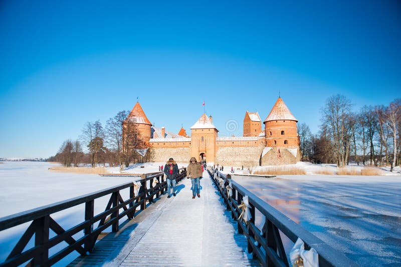 Castelo De Trakai - Castelo Da Ilha Foto Editorial - Imagem de ...