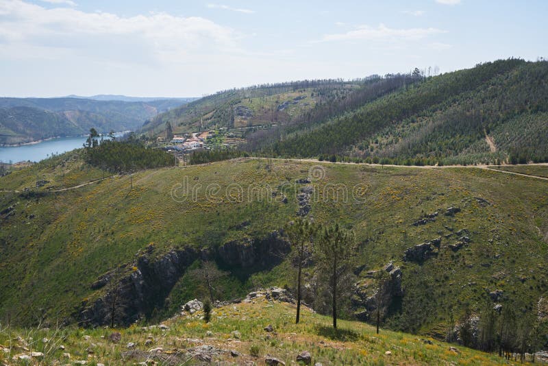 Castelo Do Bode Albufeira Dam Lake Landscape In Portugal Stock Photo ...