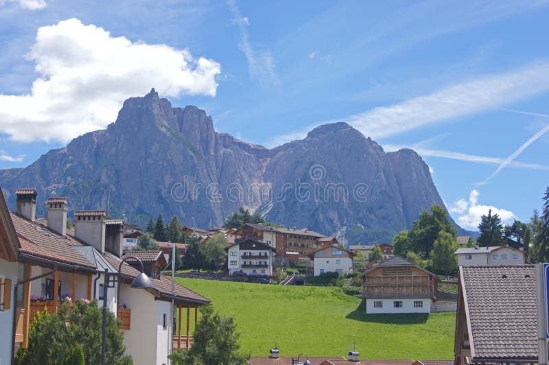 Castelrotto Sciliar stock photo. Image of landscape, siusi - 75260874