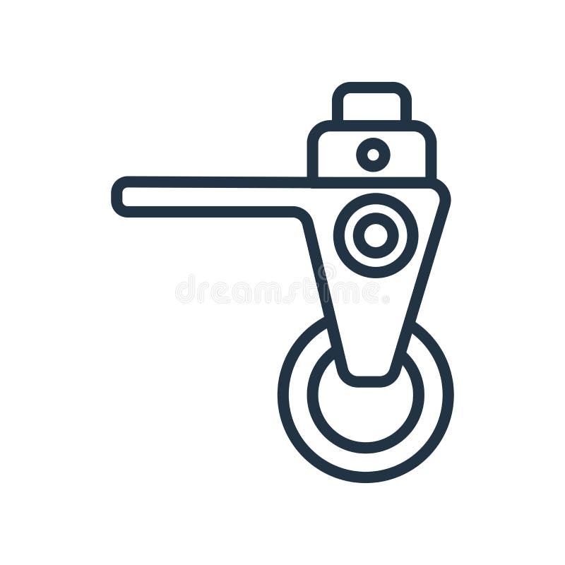 Caster Icon in Trendy Design Style. Caster Icon Isolated on White ...