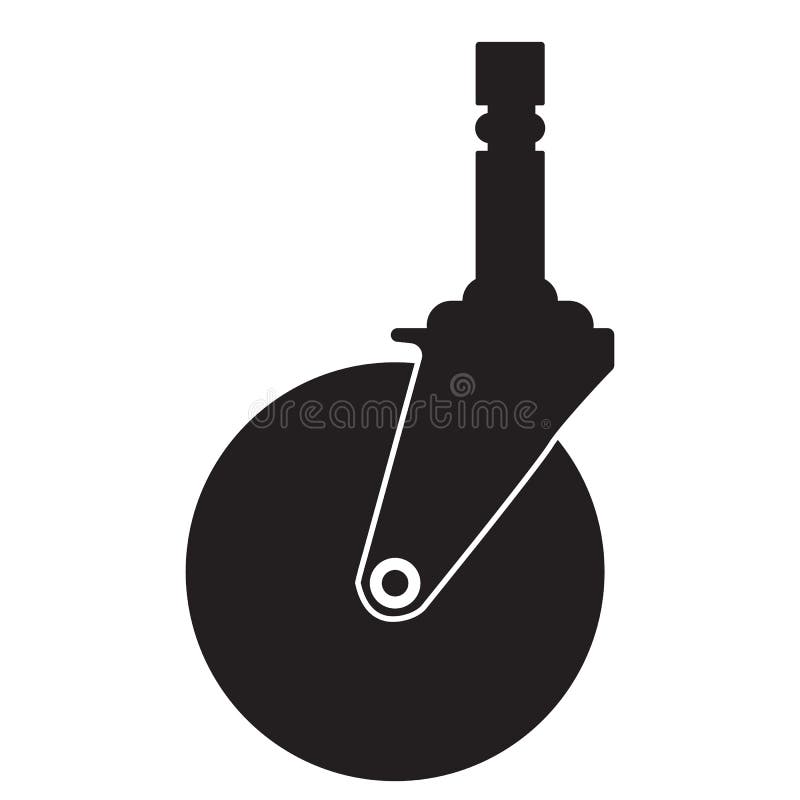 Caster Wheel Icon on White Background. Office Chair Caster Wheel Sign ...