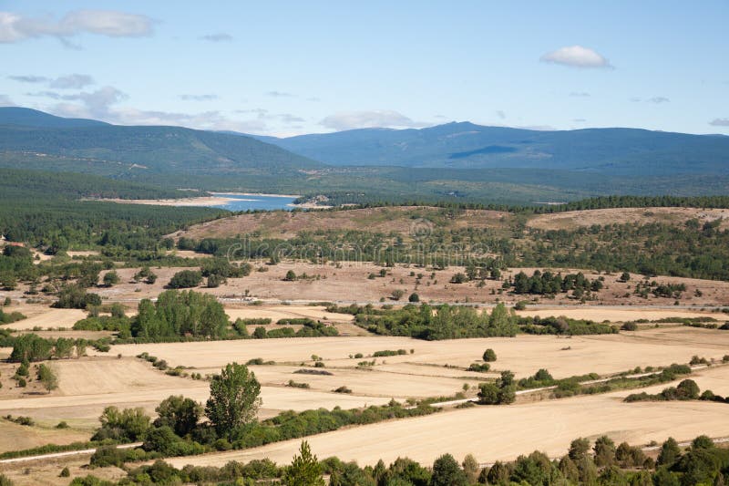 Castile and Leon Countryside View from the Castle of Calatanazor, Spain ...