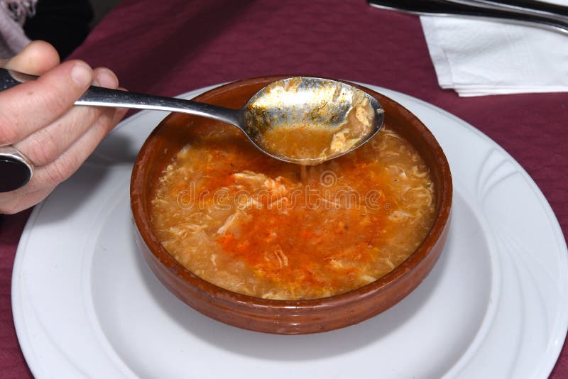 Castilian soup stock photo. Image of soup, dish, spain - 78814664