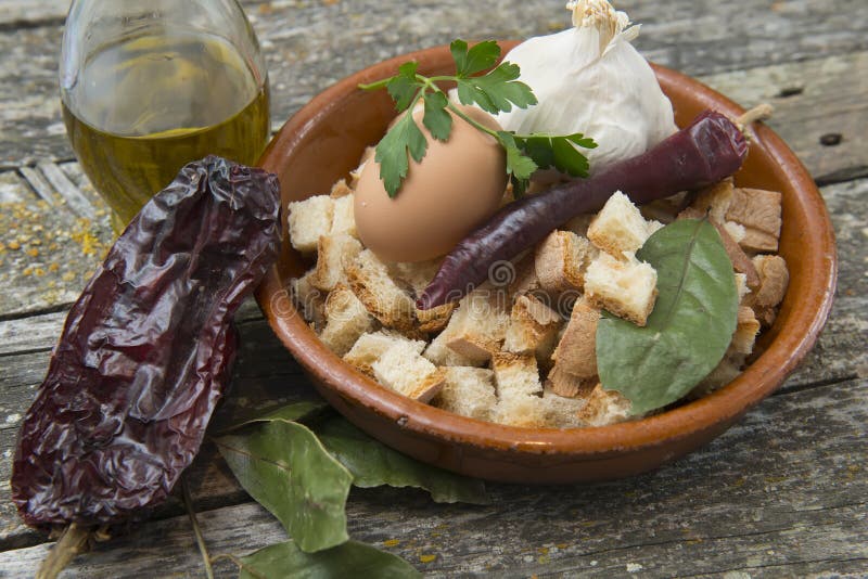 Castilian soup ingredients stock image. Image of cooked - 39992659