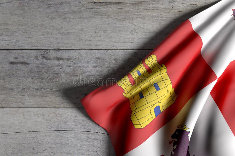 Castilla Leon flag stock illustration. Illustration of spanish - 95889663