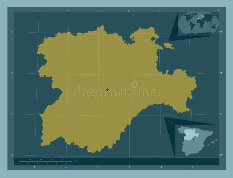 Castilla Y Leon, Spain. Solid. Capital Stock Illustration ...