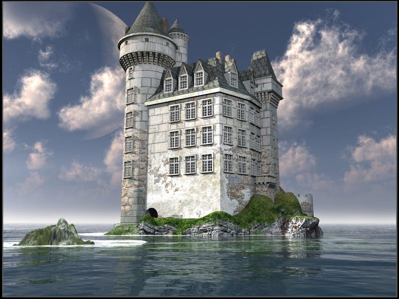 Castillo blanco stock de ilustración. Ilustración de azul - 39760551