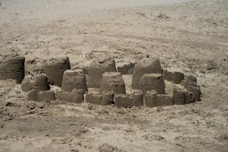 Castillo De Arena Tradicional En La Playa Foto de archivo - Imagen de ...