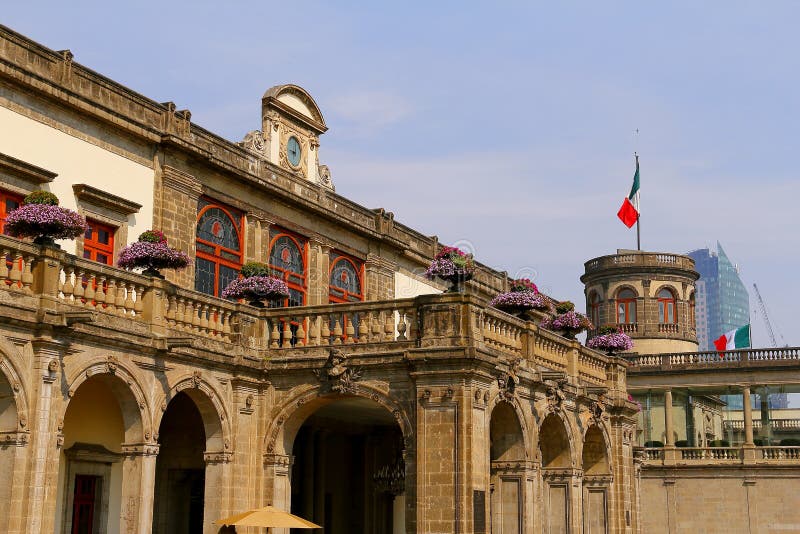 Chapultepec Castle, Mexico City Stock Image - Image of square, facade ...