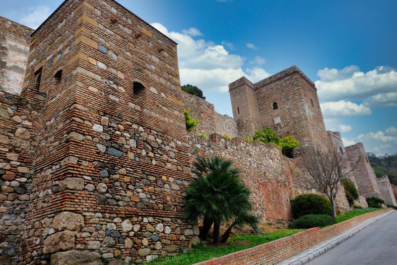 Castillo de Gibralfaro stock image. Image of ancient - 213964675