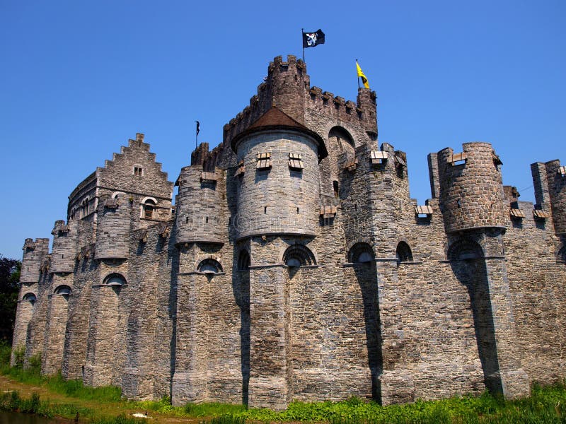 Castillo de Gravensteen imagen de archivo. Imagen de ciudad - 31739661