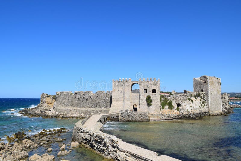 Castillo De Methoni, Grecia Imagen de archivo - Imagen de ruinas, torre ...